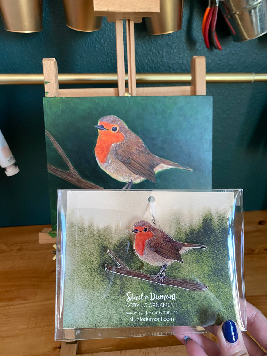Robin Acrylic Ornament – Studio Dumont